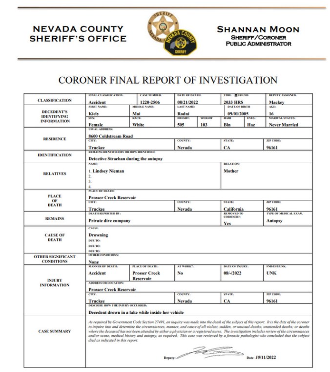 KIELY RODNI: FULL 18-PAGE AUTOPSY REPORT | True Crime Rocket Science II